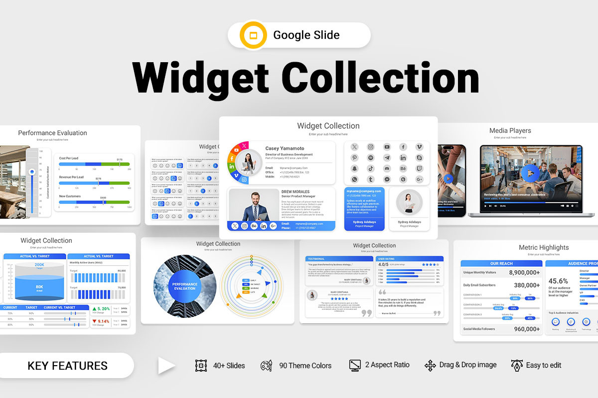 Widget Collection Google Slide Template | Nulivo Market